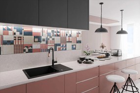 Deante Eridan, granitový dřez na desku 780x500x210 mm Z/O, 3,5" + prostorově úsporný sifon, 1-komorový, černá, ZQE_N11B