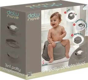 DOLU Nočník 3v1 šedá / Plast / od 18 měsíců / nosnost 25 kg