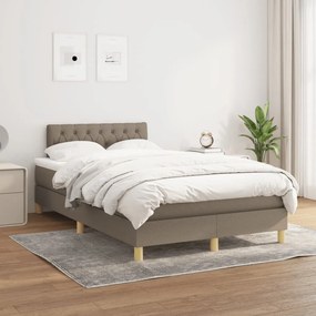 Box spring postel s matrací taupe 120x190 cm textil 3269797