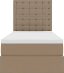 Postel s úložným prostorem Cappuccino 100 x 200 cm Umělá kůže 3371656