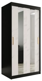 Šatní skříň MARMUR Pole Abika 100/200/62 barevné provedení: černý mat