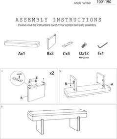 Krémová polstrovaná lavice Jappo – White Label