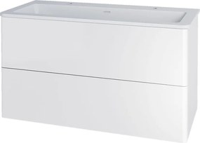 Mereo Mereo, Siena, koupelnová skříňka s umyvadlem z litého mramoru 101 cm, bílá, antracit, černá, CN412M2