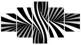 Abstraktní obraz se zebrovými pruhy (125x70 cm)