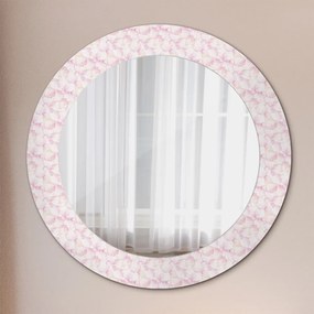 Kulaté dekorativní zrcadlo Okvětní lístky květin fi 60 cm