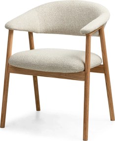 Designová jídelní židle Capri z masivu béžová/dub