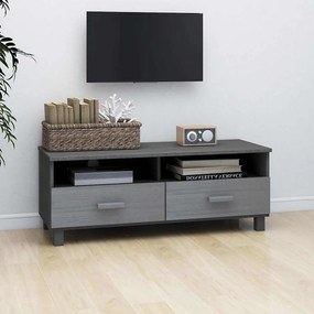 TV stolek HAMAR tmavě šedý 106 x 40 x 40 cm masivní borovice 340470