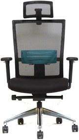 MERCURY Kancelářská židle WINDY černo-tyrkysová