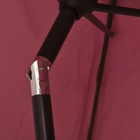 Zahradní slunečník s kovovou tyčí bordó 300 cm 313752