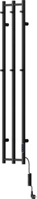 Mexen Pino, elektrické topné těleso s věšáky na ručníky 1405x242 mm, 200 W, černá, W301-1405-242-00-70