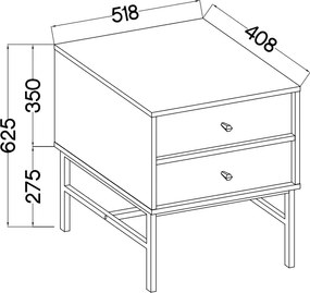 FALCO Noční stolek Tomila 801/3 Odstín: Béžová
