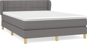 Box spring postel s matrací tmavě šedá 140x200 cm textil 3126806