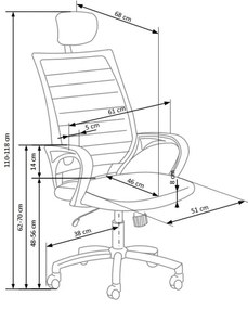 Kancelářská židle MIRI černá/bílá