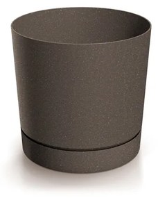 PROSPERPLAST Květináč - TUBO P Eco Wood Průměr: 33,8 cm, Barva: kávová