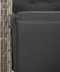 7dílný zahradní bistro set s poduškami šedý polyratan 3276899