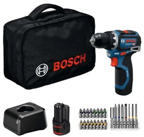 Bosch - 12V AKU vrtací šroubovák GSR 12V-32 s příslušenstvím, 2x aku 2,0 Ah Li-Ion, nabíječka 06019N7006