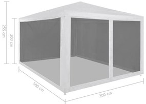 vidaXL Marketos Party stan se 4 bočními stěnami ze síťoviny 3 x 3 m