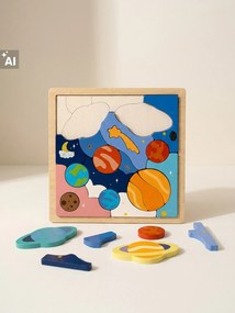 Sinsay - Puzzle s motivem sluneční soustavy - vícebarevná