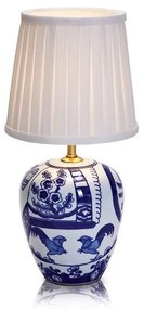 Modro-bílá stolní lampa Markslöjd Goteborg, výška 33 cm