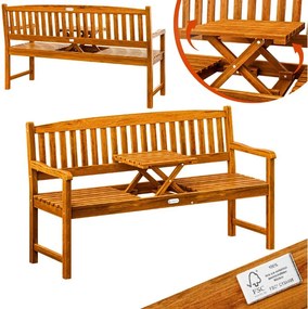 Zahradní lavice Picknick s stůl eukalyptus certifikace FSC®