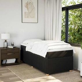 Box spring postel s matrací černá 90x190 cm textil 3285534