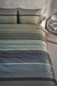 Kardol ložní povlečení do pánské ložnice Runway šedé prodloužená délka (Luxusní povlečení z bavlněného saténu 140 x 200/220 + 60x70 v moderním)