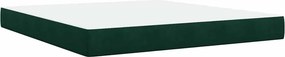 Box spring postel s matrací tmavě zelená 180x200 cm samet 3287803