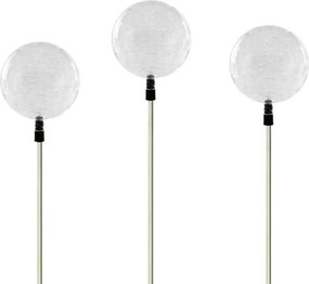 Sada 3 solárních zahradních zápichů s LED koulí, 80 cm
