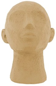 Pískově hnědá dekorativní soška PT LIVING Face Art, výška 22,8 cm