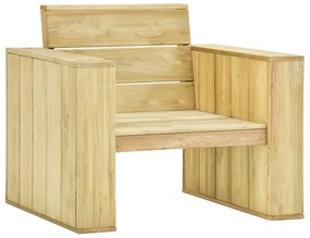 vidaXL Zahradní židle 2 ks + zelené podušky impregnovaná borovice
