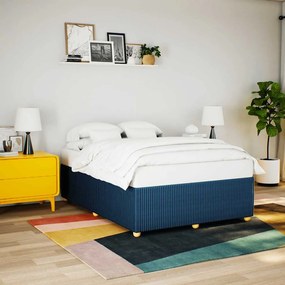 Rám postele bez matrace modrý 160 x 200 cm textil 3284955