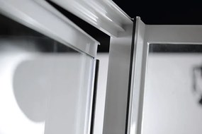 Aqualine, AMICO sprchové dveře výklopné 1040-1220x1850mm, čiré sklo, G100