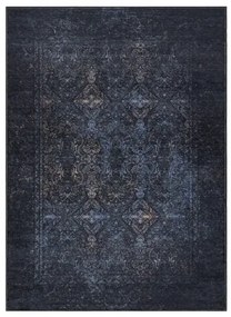 ANDRE mycí kobereček Ornament 1058 vintage protiskluz černo bílý velikost 160x220 cm | krásné koberce cz