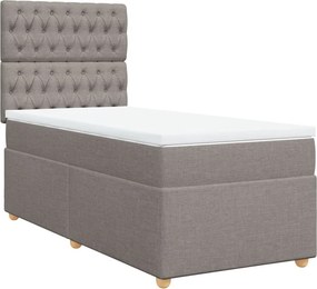 Box spring postel s matrací taupe 90x190 cm textil 3291146