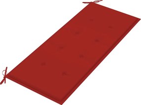 vidaXL Zahradní lavice s poduškou 120 cm bambus [3063882] Barva: Červená