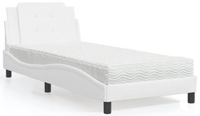Rám postele bez matrace Zadar bílá 90 x 190 cm umělá kůže 3208832