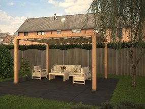 Lazy Momo Dřevěná pergola se sluneční harmonikou Varianta: 324x424, Sahara písková
