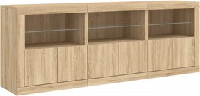Příborník s LED osvětlením dub sonoma 181,5 x 37 x 67 cm 3209004