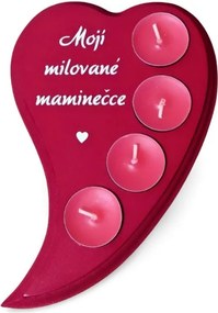 Dřevěný svícen Mojí milované maminečce