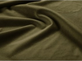 Khaki sametová rohová pohovka (pravý roh/s lenoškou) Molino – Micadoni