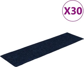 Schodové rohože samolepicí 30 ks 76 x 20 cm tmavě modré obdélníkové 3365731