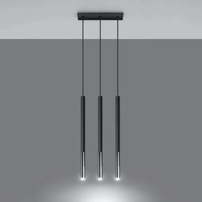 Sollux Lighting Závěsné svítidlo MOZAICA 3L černé/chromové