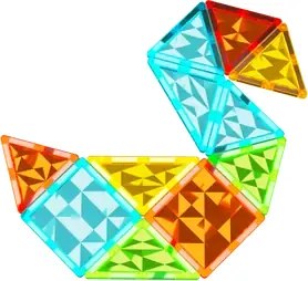 GEOMAG Magnetická stavebnice Magnetic Tiles / 32 dílků / od 3 let