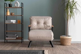 Designové rozkládací křeslo Hilarius III krémové