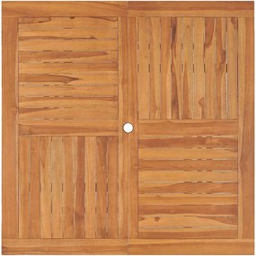 Zahradní jídelní stůl 110 x 110 x 75 cm masivní teak 318477