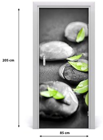 Fototapeta samolepící Listí kamení zen 85x205 cm