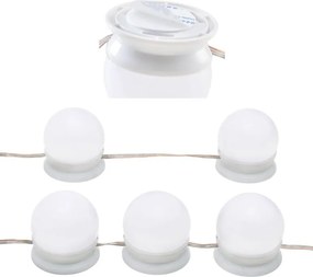 Dekorativní LED osvětlení na zrcadlo, 10 lamp, USB napájení