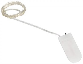 LED řetěz Nano - 1m, 10LED, 2xCR2032, studená bílá
