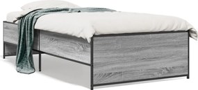 vidaXL Rám postele 75 x 190 cm kompozitní dřevo a kov [845252] Barva: Černá