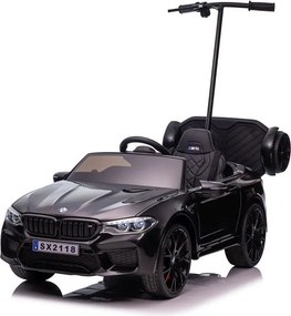 LEAN CARS Elektrické autíčko BMW M5 s rodičovskou platformou černé lakované